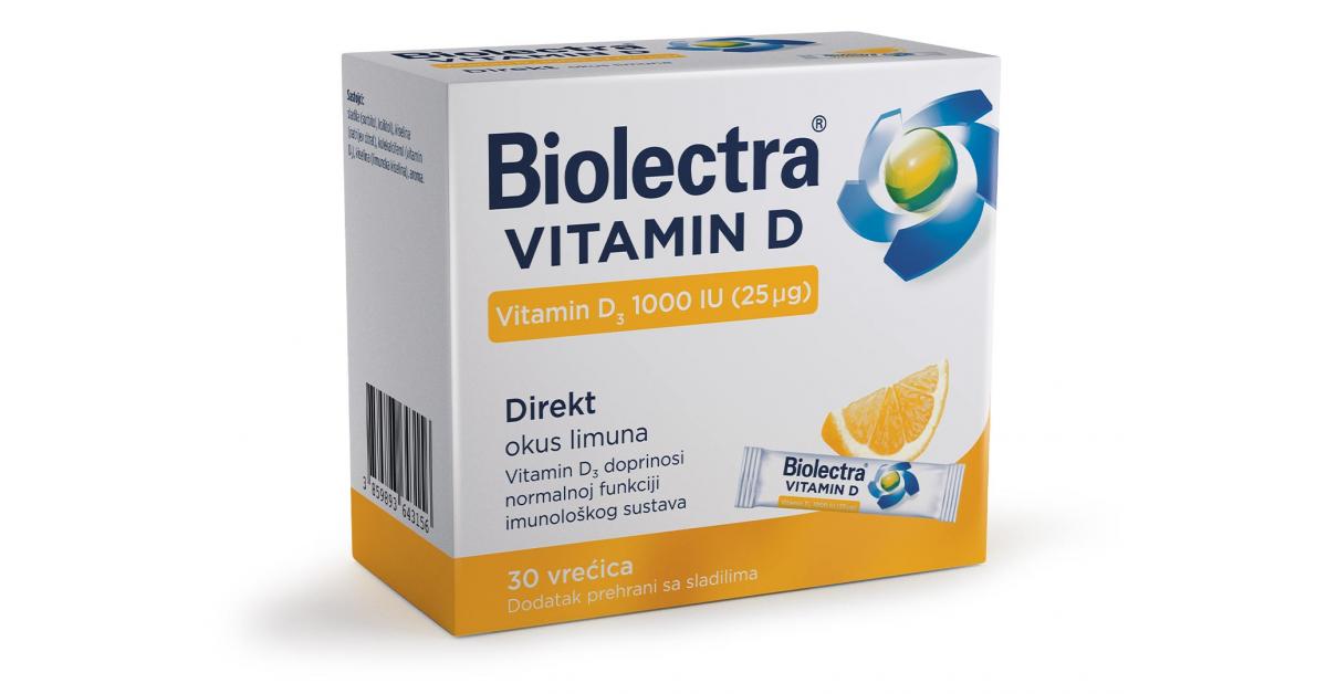 HERMES Bioelectra Vitamin D3 Direct Limun a30 - Apoteka DELFARM Jelah